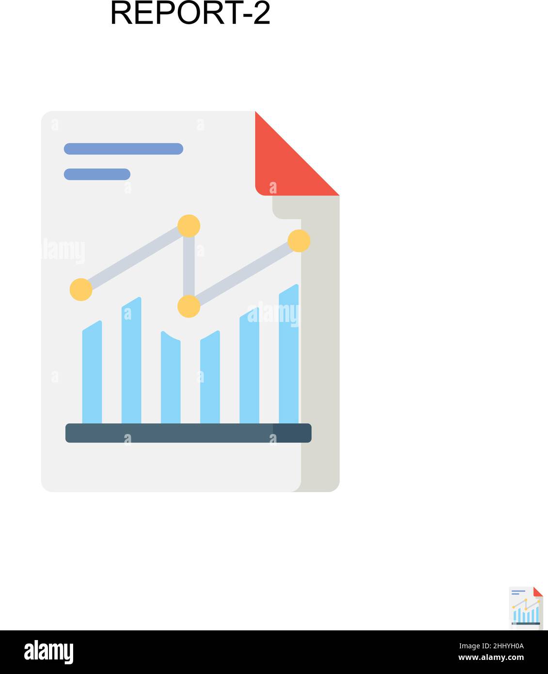Report-2 Simple vector icon. Illustration symbol design template for ...