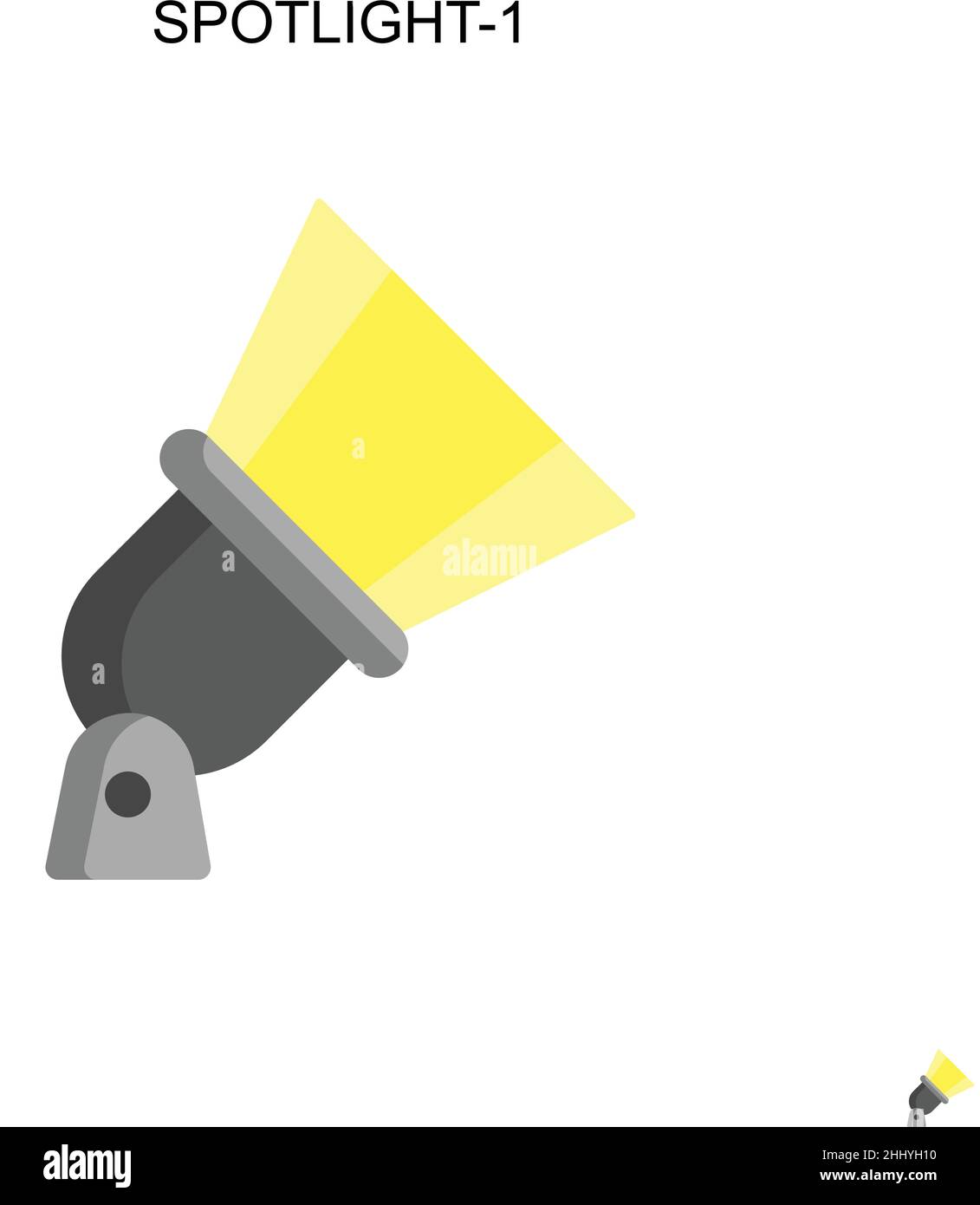 Spotlight-1 Simple vector icon. Illustration symbol design template for ...