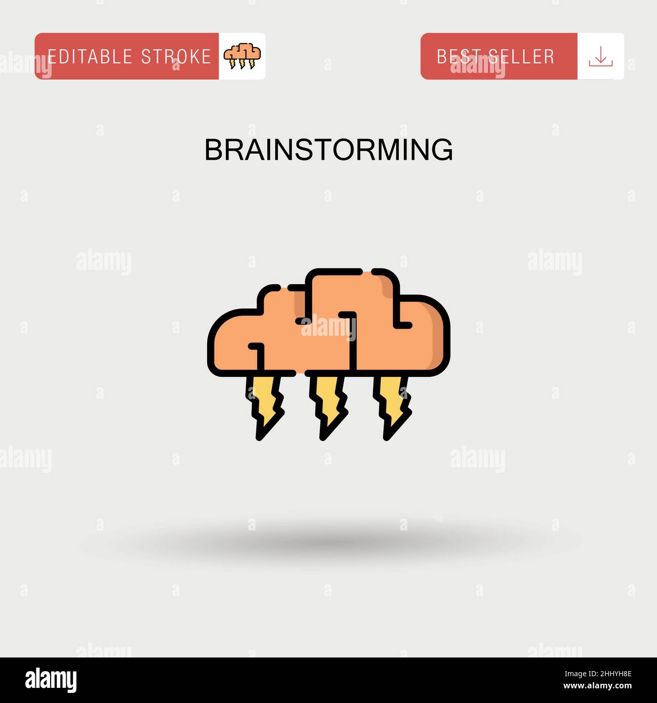Brainstorming Simple vector icon Stock Vector Image & Art - Alamy
