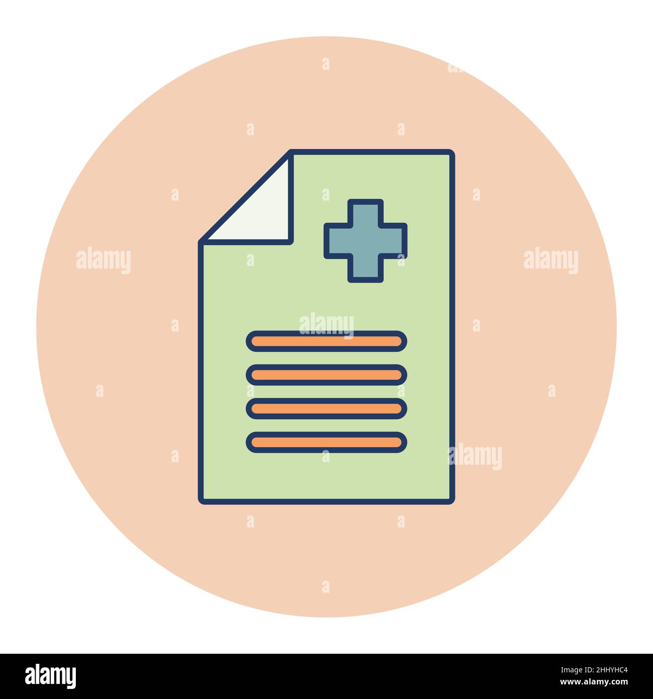 Medical report, clinical record vector flat icon. Medicine and medical ...