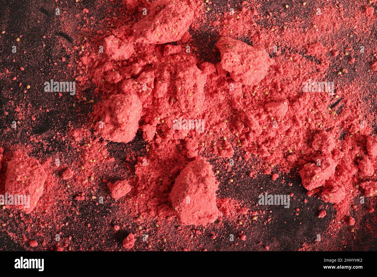 Freeze dried strawberry powder. Food background Stock Photo - Alamy
