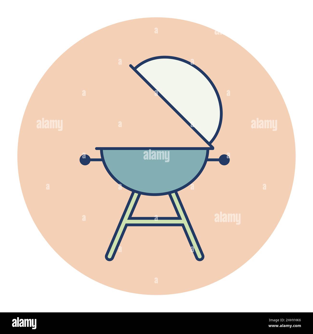 Grill barbeque cookout vector flat icon. Graph symbol for cooking web ...