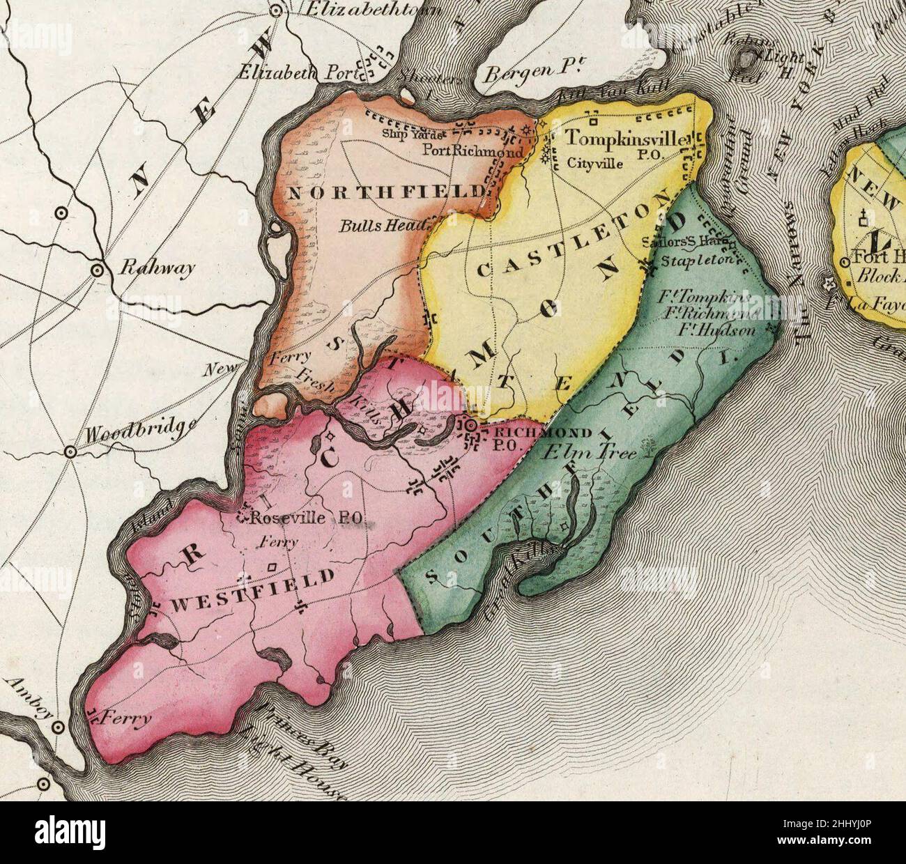 Richmond county map hi-res stock photography and images - Alamy