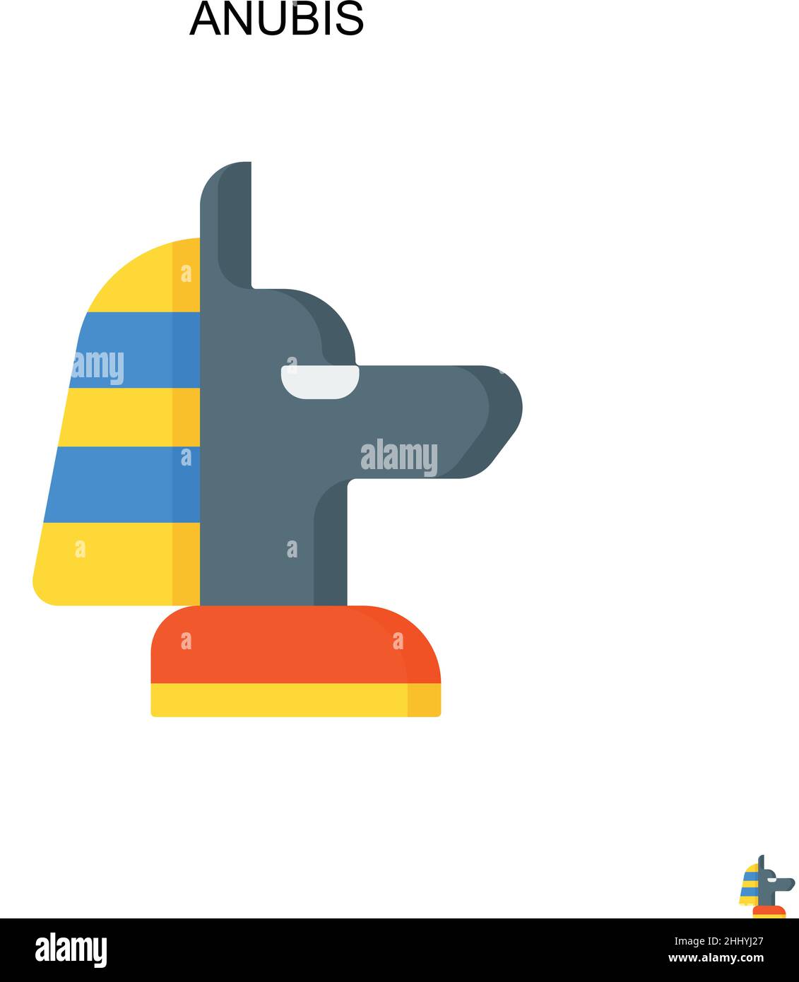 Anubis Simple vector icon. Illustration symbol design template for web mobile UI element Stock ...