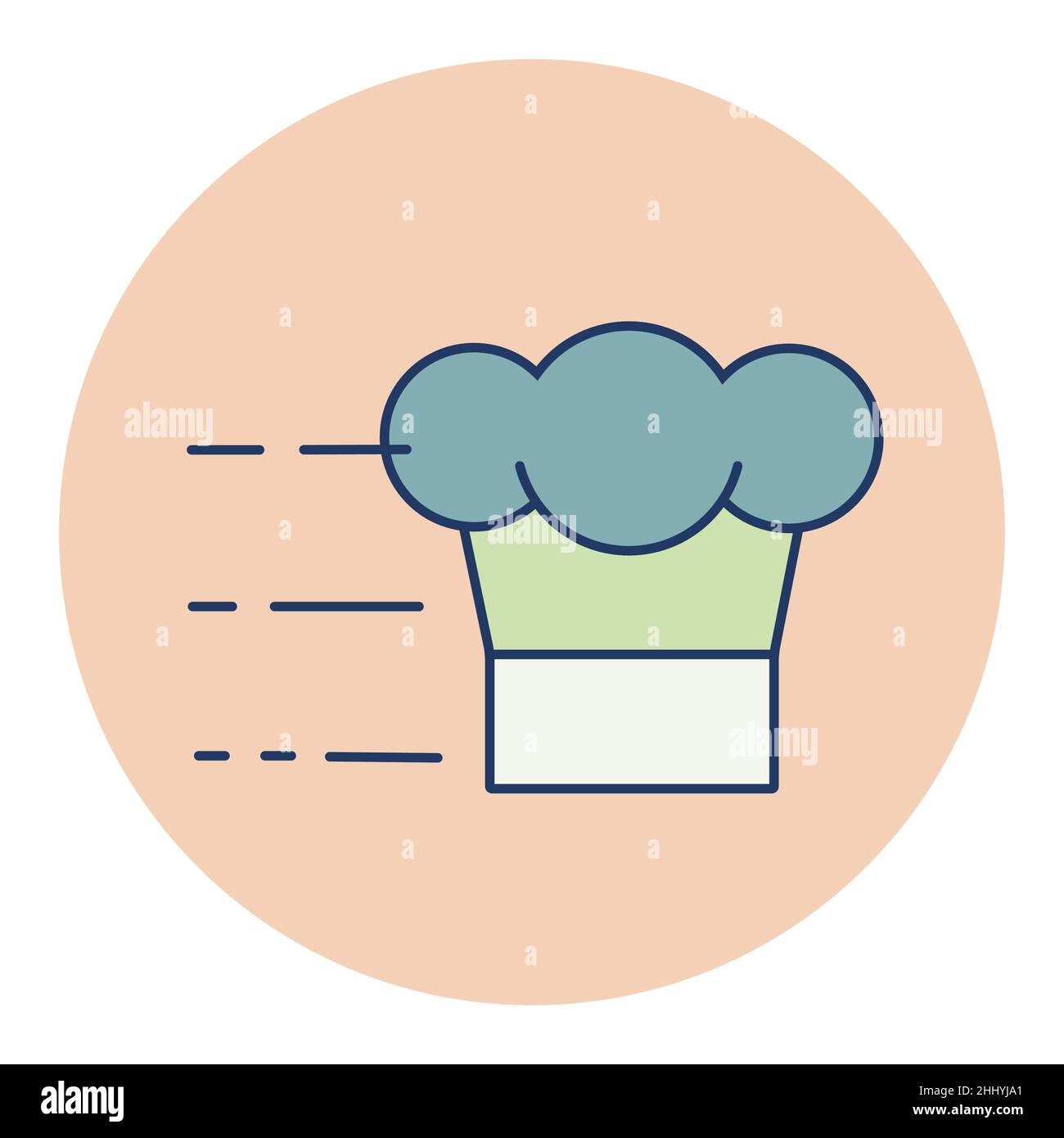 Fast delivery cook flat vector icon. Graph symbol for cooking web site ...