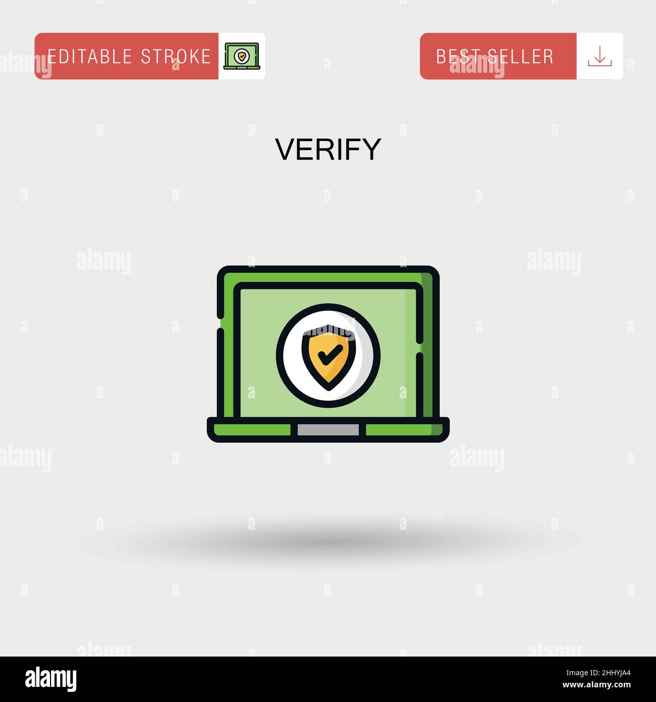 Badge check icon verify hi-res stock photography and images - Alamy