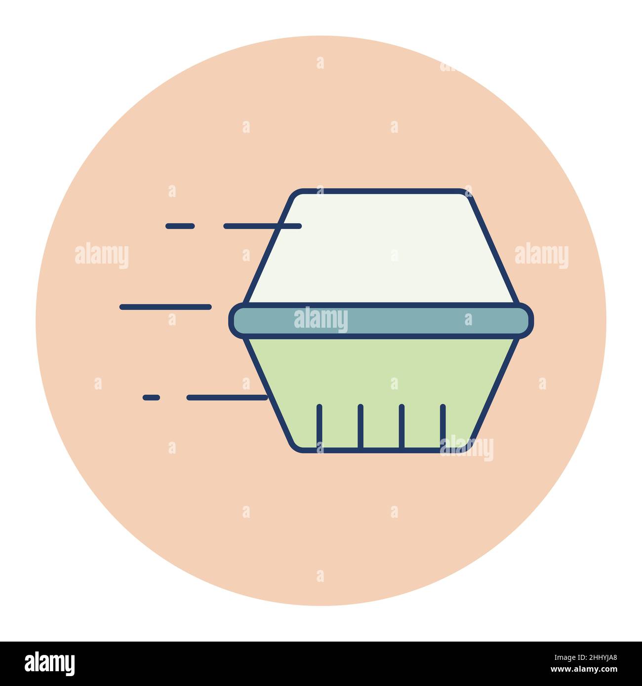 Food box vector flat icon. Delivery sign. Graph symbol for cooking web ...