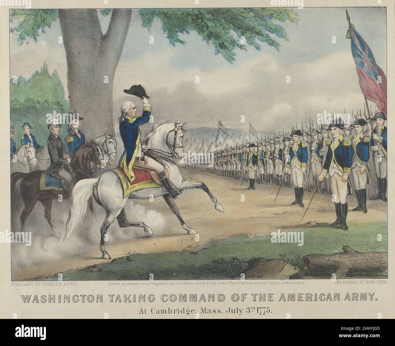 George washington troops hi-res stock photography and images - Alamy