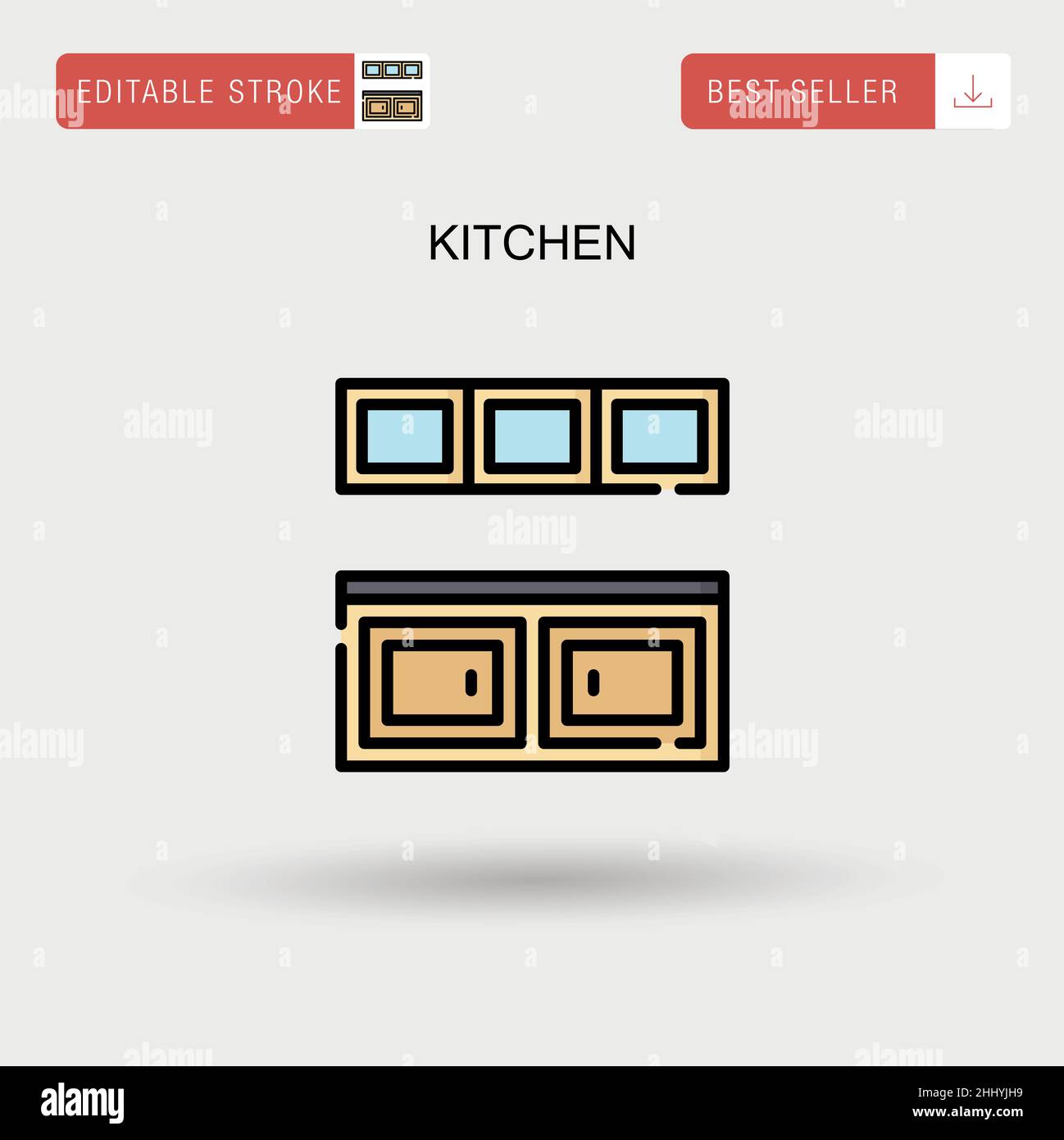 Kitchen blurred background Stock Vector Images - Alamy