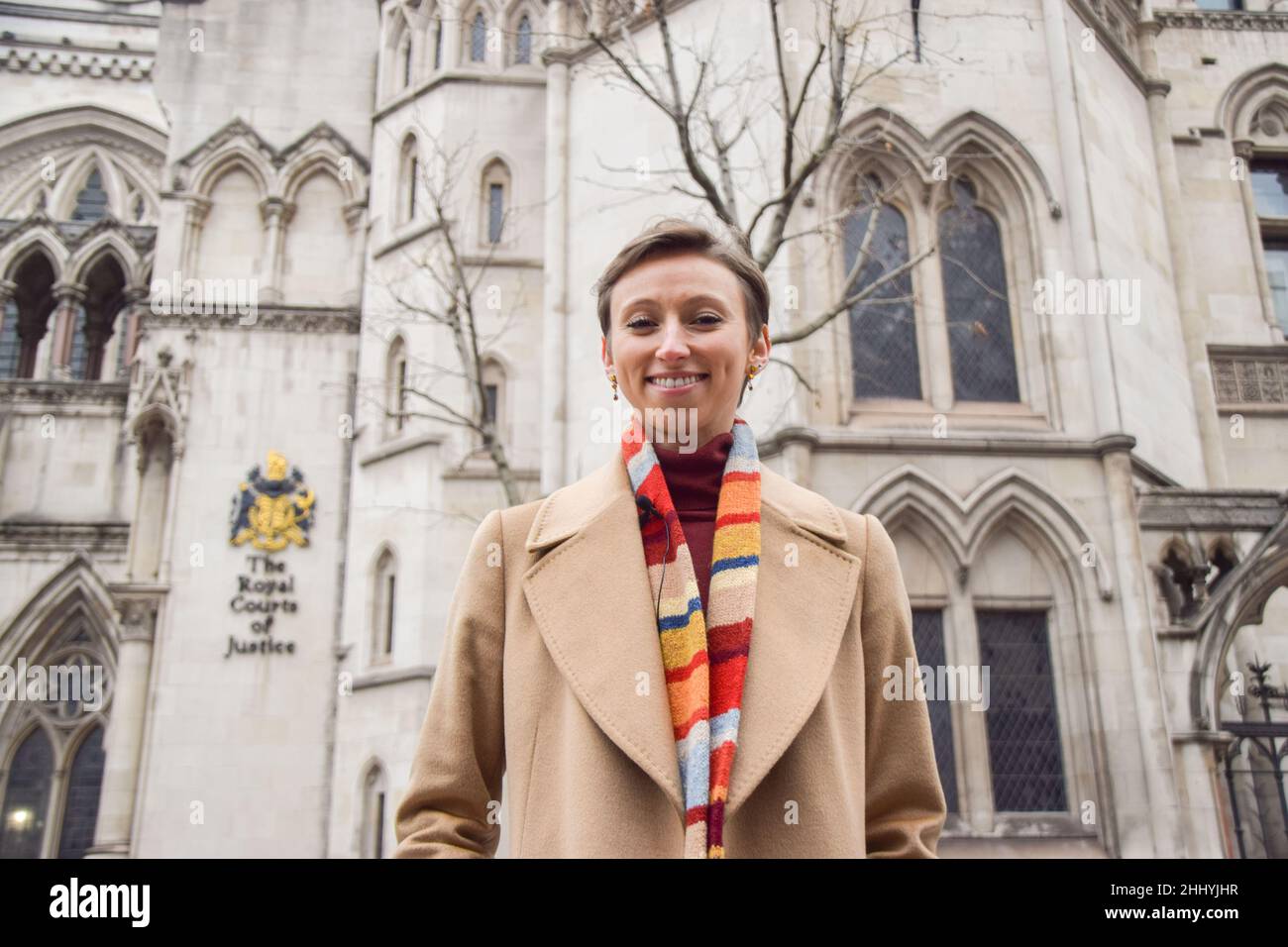 London, UK 25th January 2022. Dr Alice Brough, one of the claimants ...