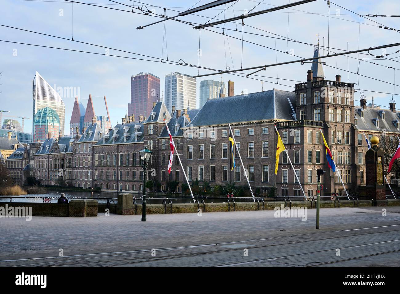 View from a square called the Plaats (the Place) to the Binnenhof and ...