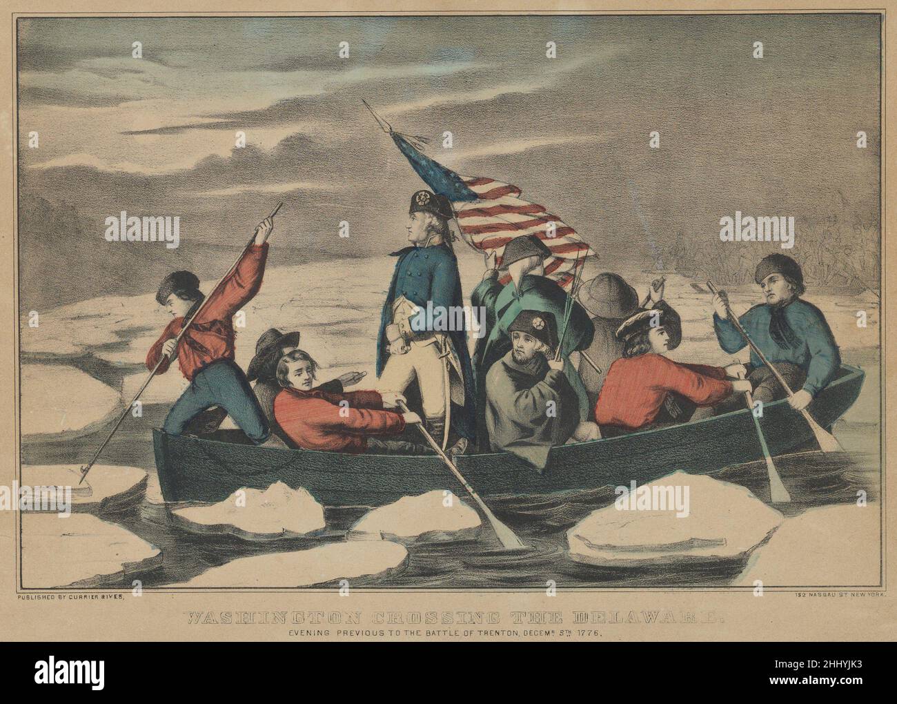 Washington Crossing the Delaware – Evening Previous to the Battle of ...