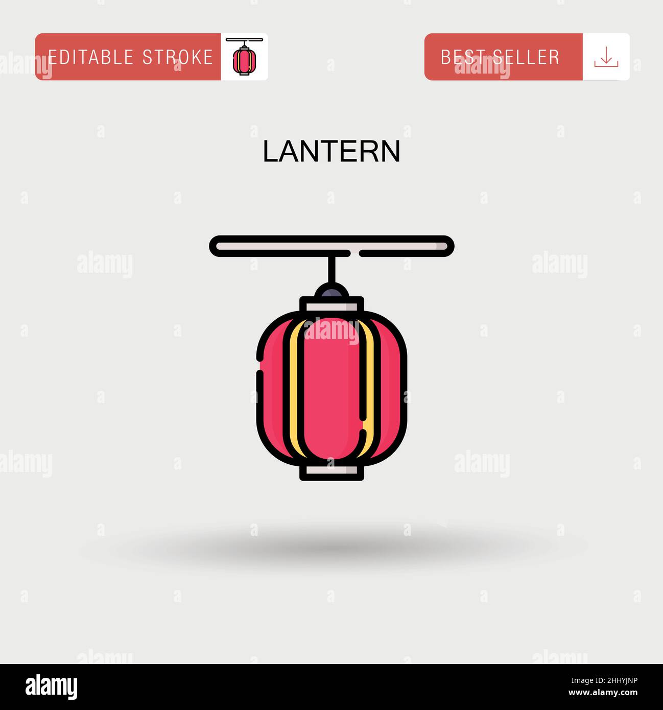 Red and white lantern Stock Vector Images - Alamy