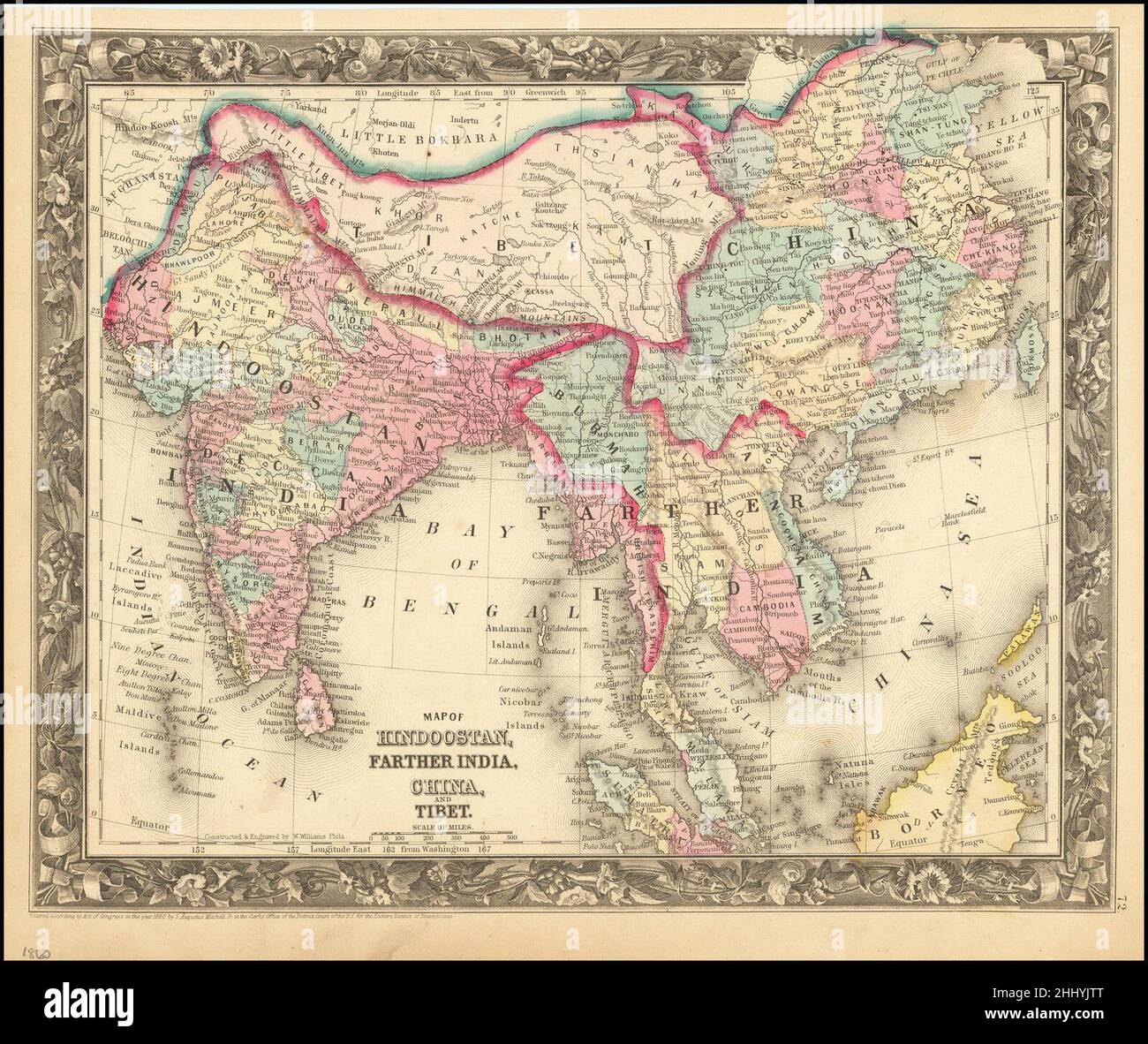 Hindoostan and china map hi-res stock photography and images - Alamy
