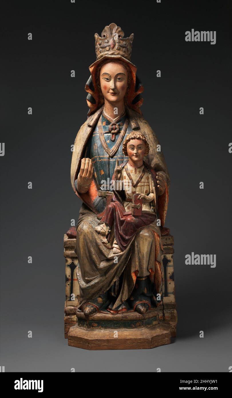 Enthroned Virgin and Child ca. 1280–1300 Spanish This imposing sculpture, with much of its ...