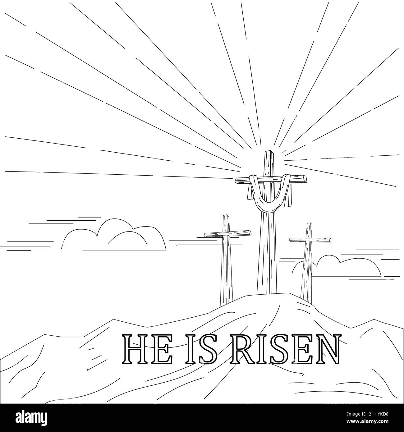 He Is Risen Cross Clip Art