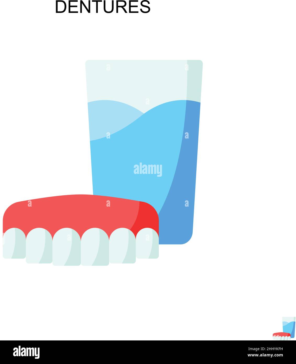 Dentures Simple vector icon. Illustration symbol design template for ...