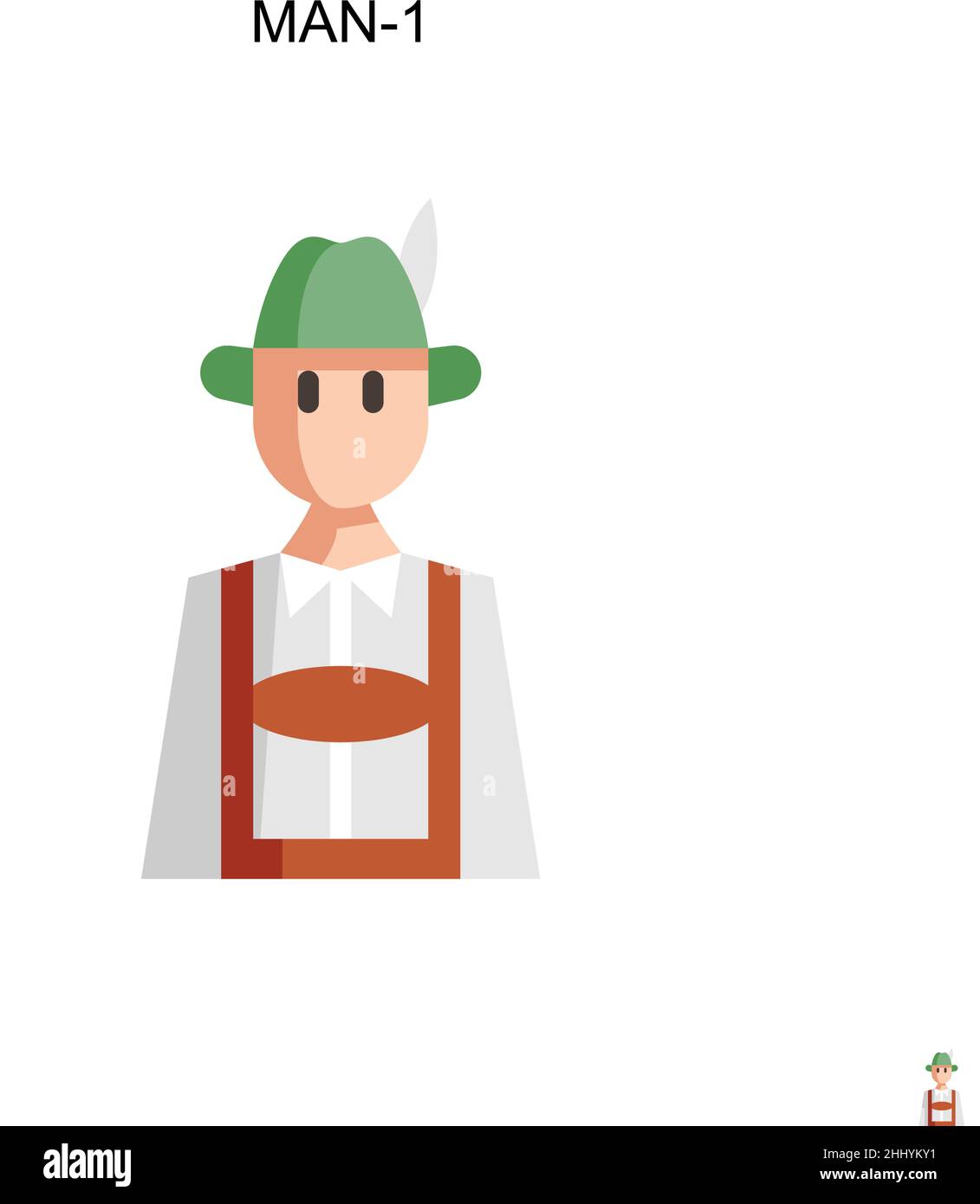 Man-1 Simple vector icon. Illustration symbol design template for web ...