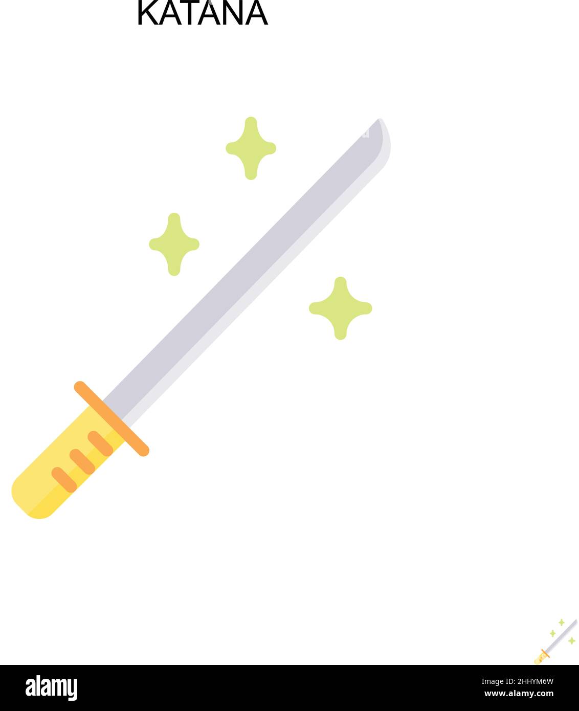 Katana Simple vector icon. Illustration symbol design template for web ...