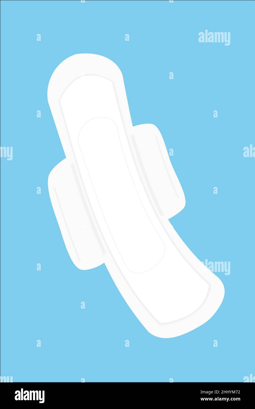Female sanitary pad. Menstruation napkin, woman period symbol. Vector ...