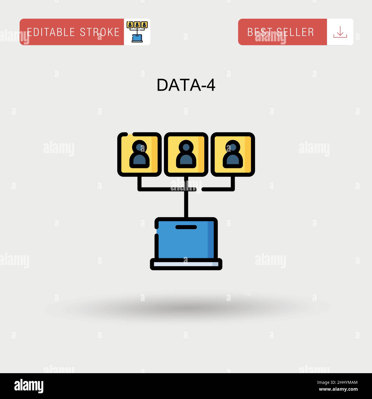 Data-4 Simple vector icon Stock Vector Image & Art - Alamy