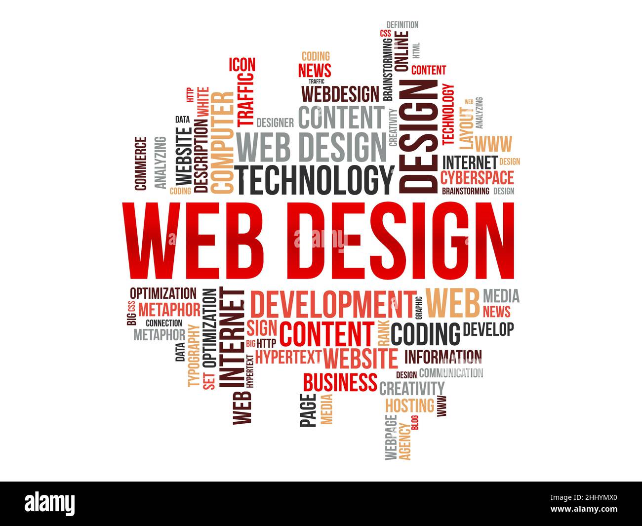 Web design word cloud template. Creative concept vector background ...