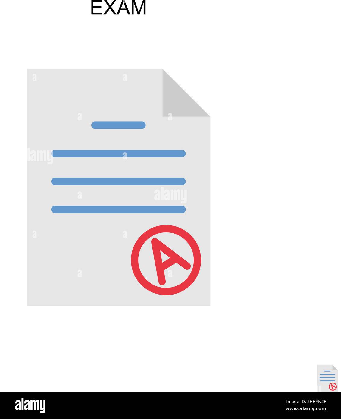 Exam Simple vector icon. Illustration symbol design template for web ...