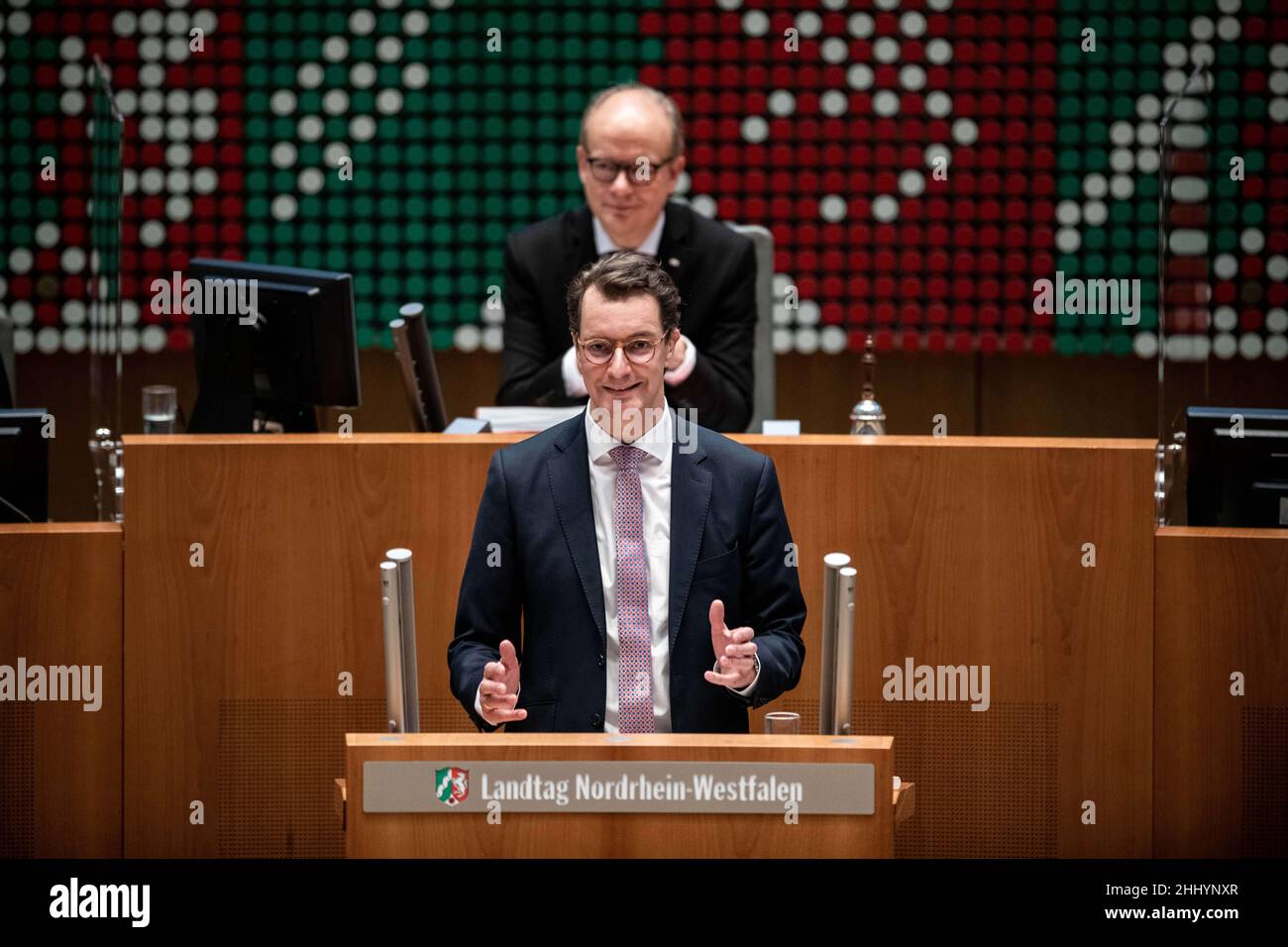 Duesseldorf, Germany. 26th Jan, 2022. Hendrik Wüst (CDU), Minister ...