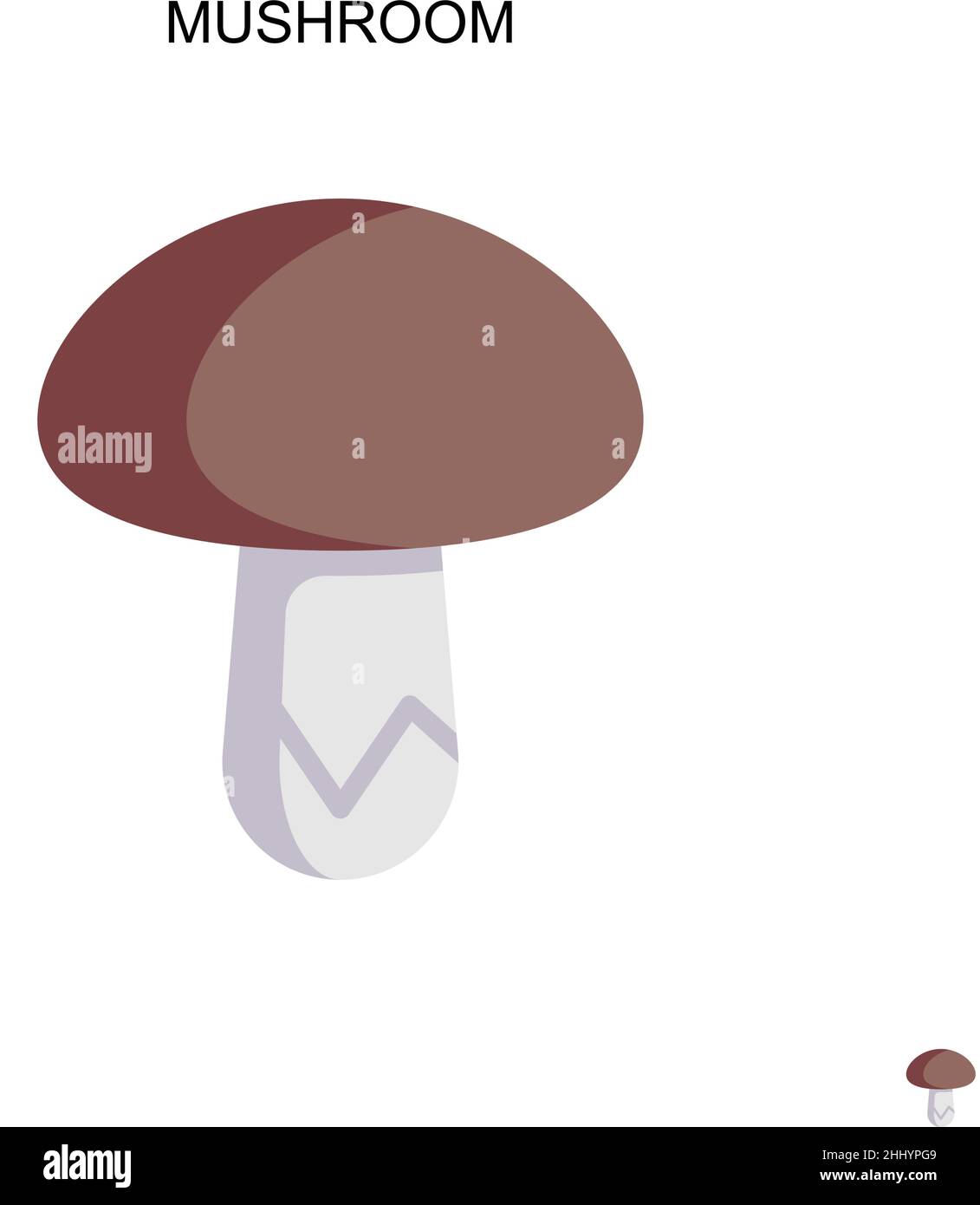 Mushroom Simple vector icon. Illustration symbol design template for ...