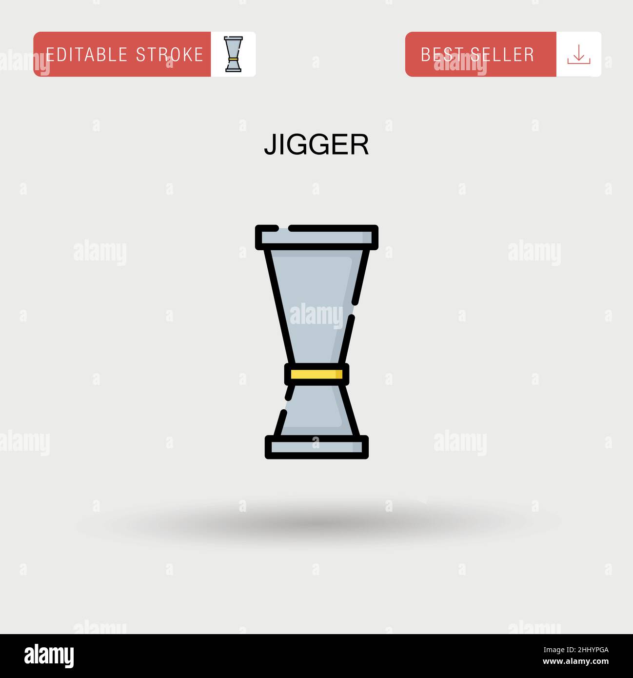 Jigger Simple vector icon Stock Vector Image & Art - Alamy