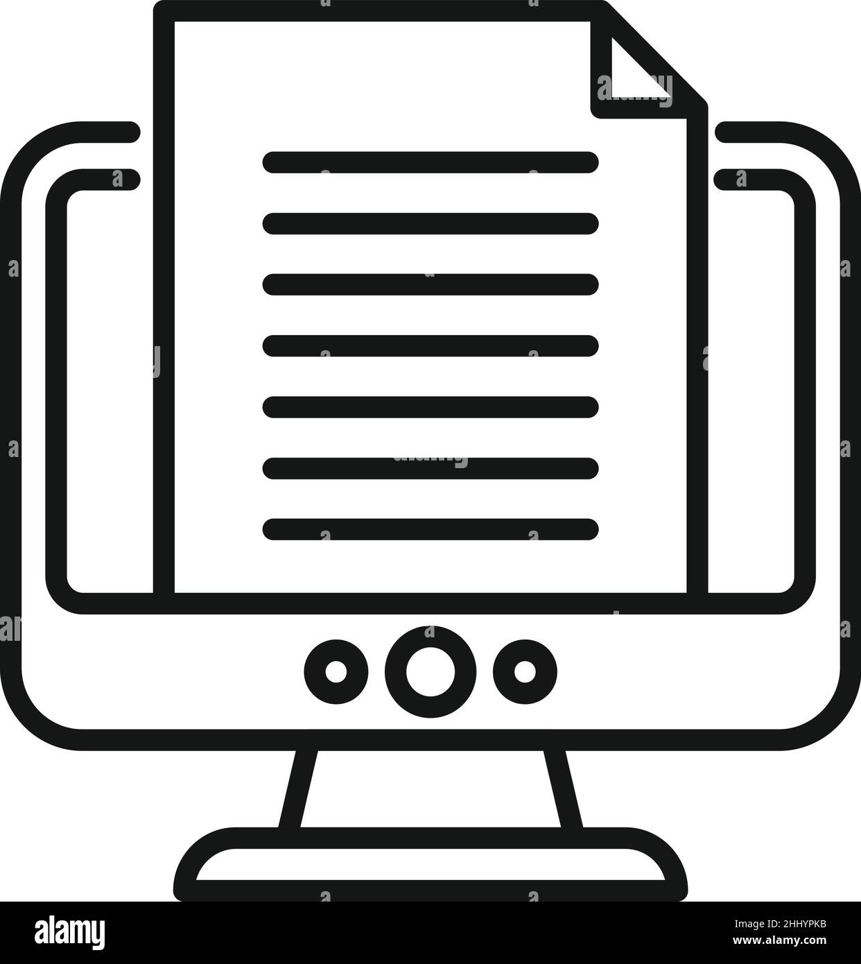 Online file icon outline vector. Class study Stock Vector Image & Art ...