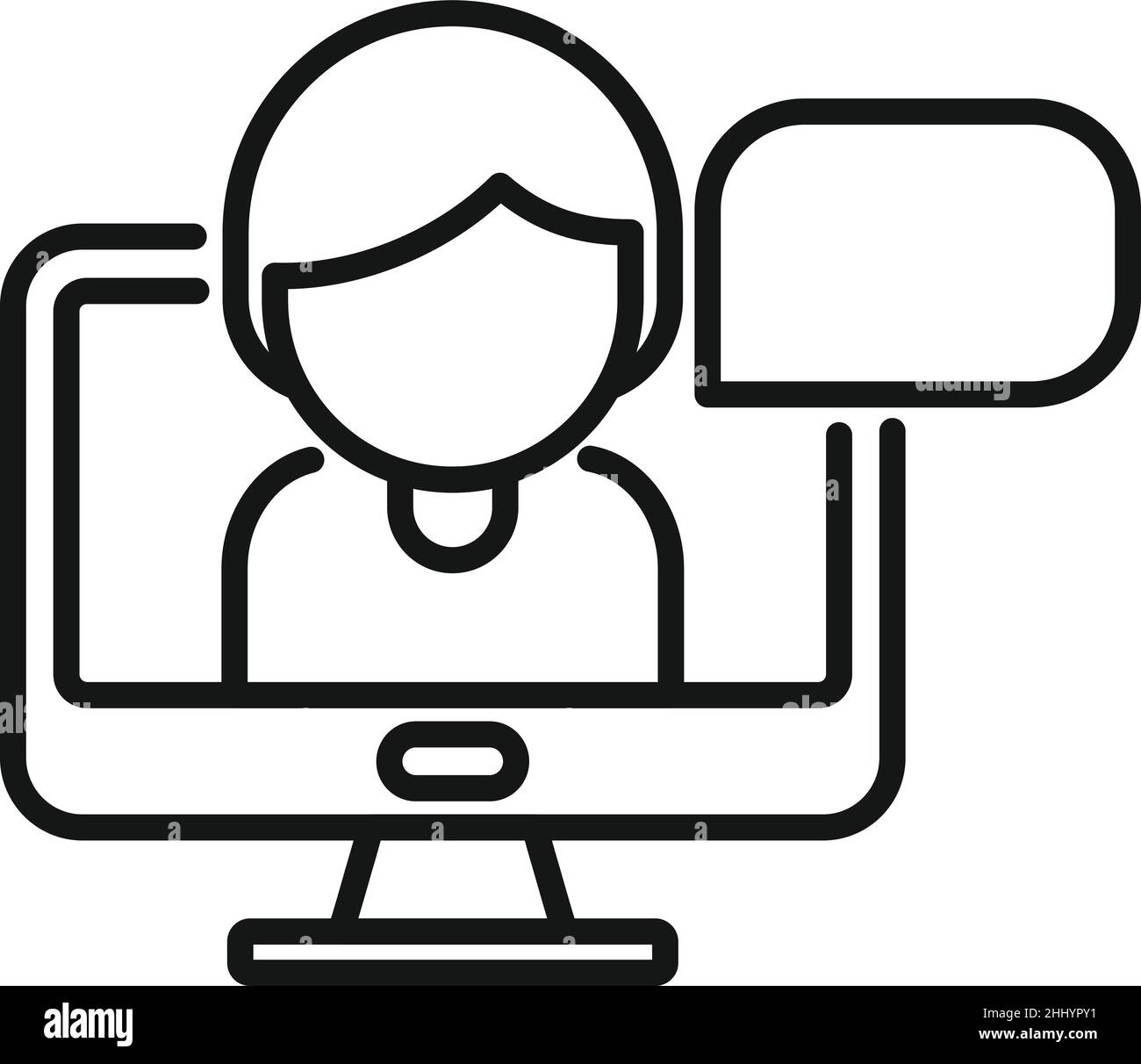 Home online lesson icon outline vector. Class book Stock Vector Image ...