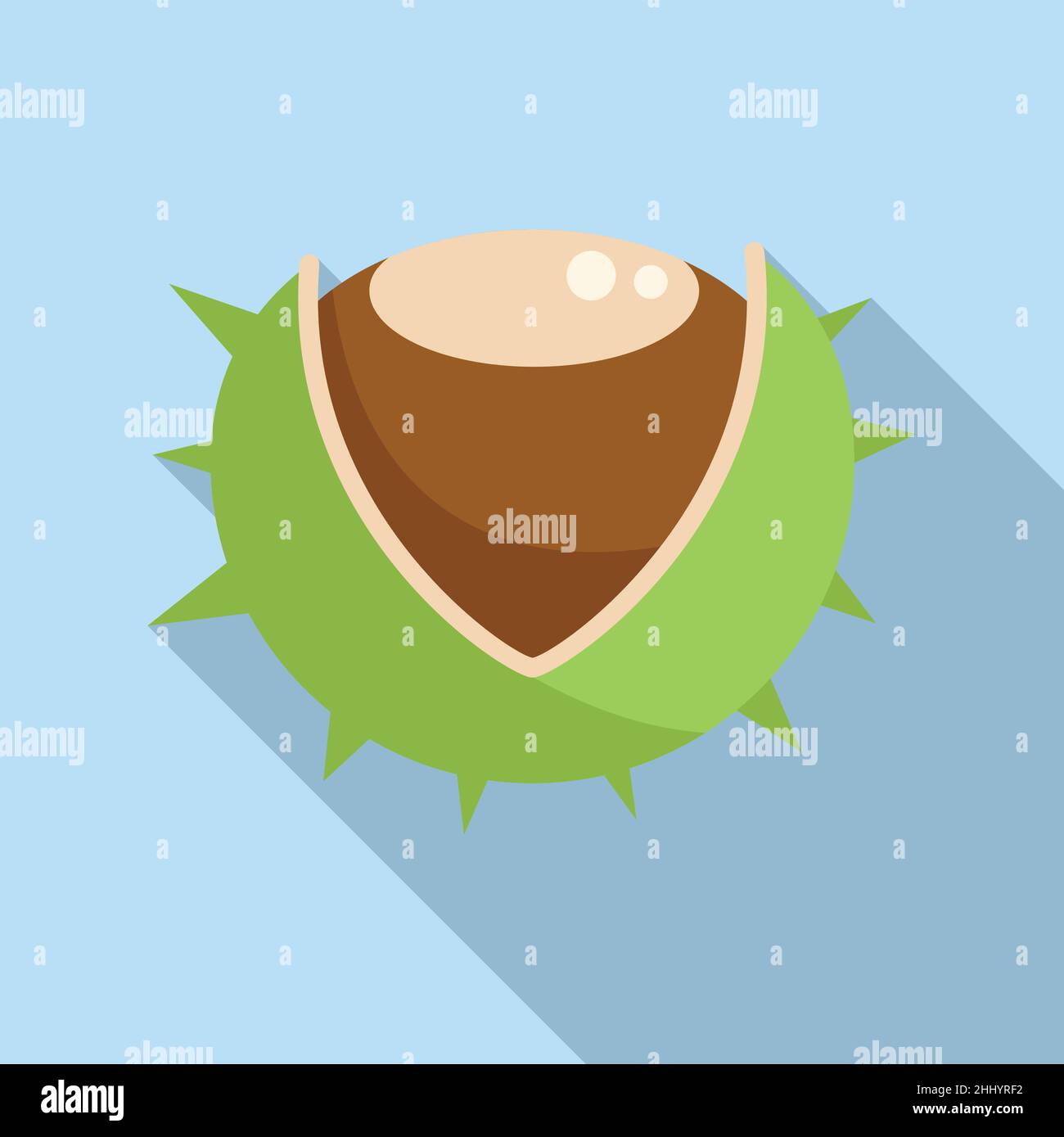 Tree chestnut icon flat vector. Sweet fruit Stock Vector Image & Art ...