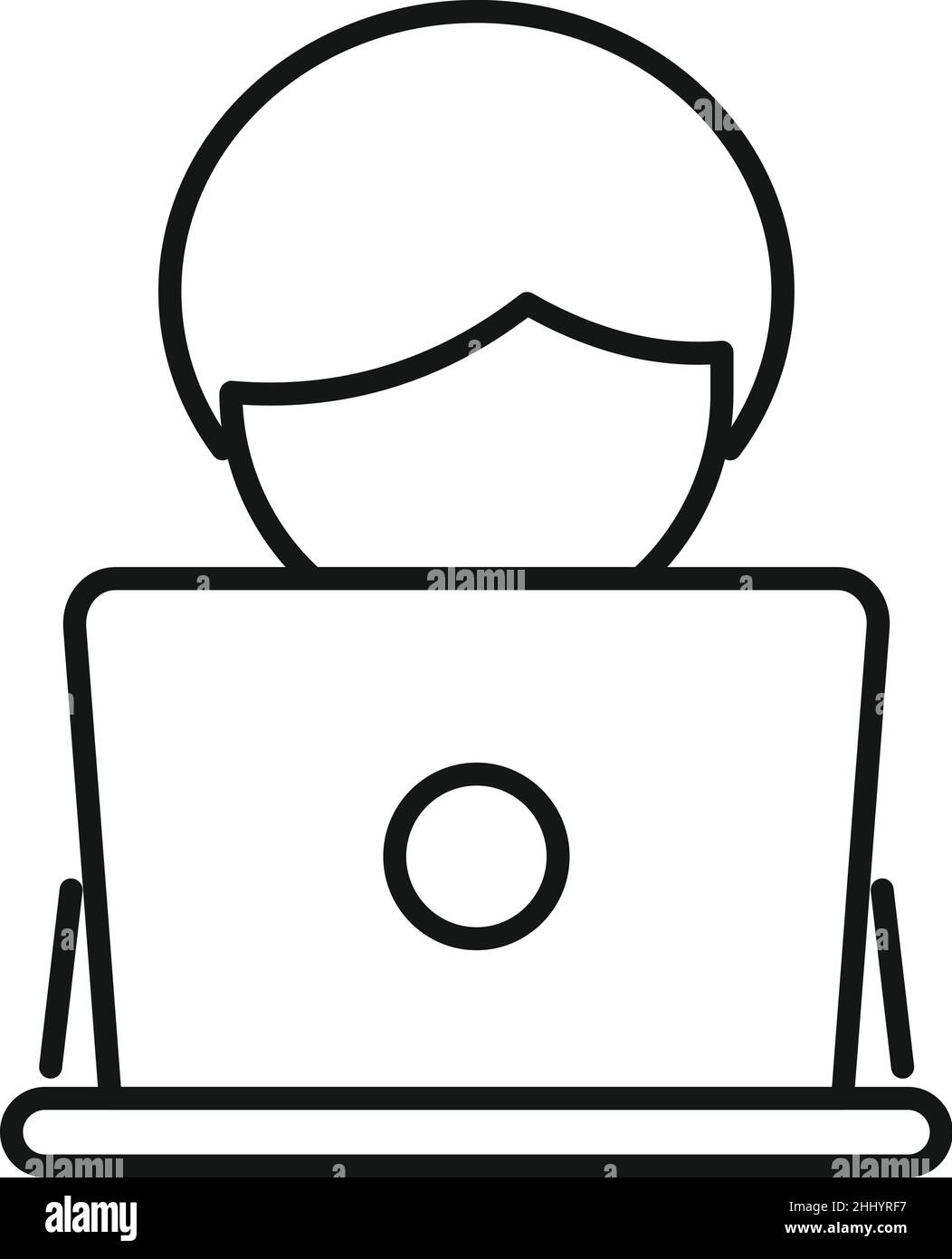 Black college student laptop home Stock Vector Images - Alamy
