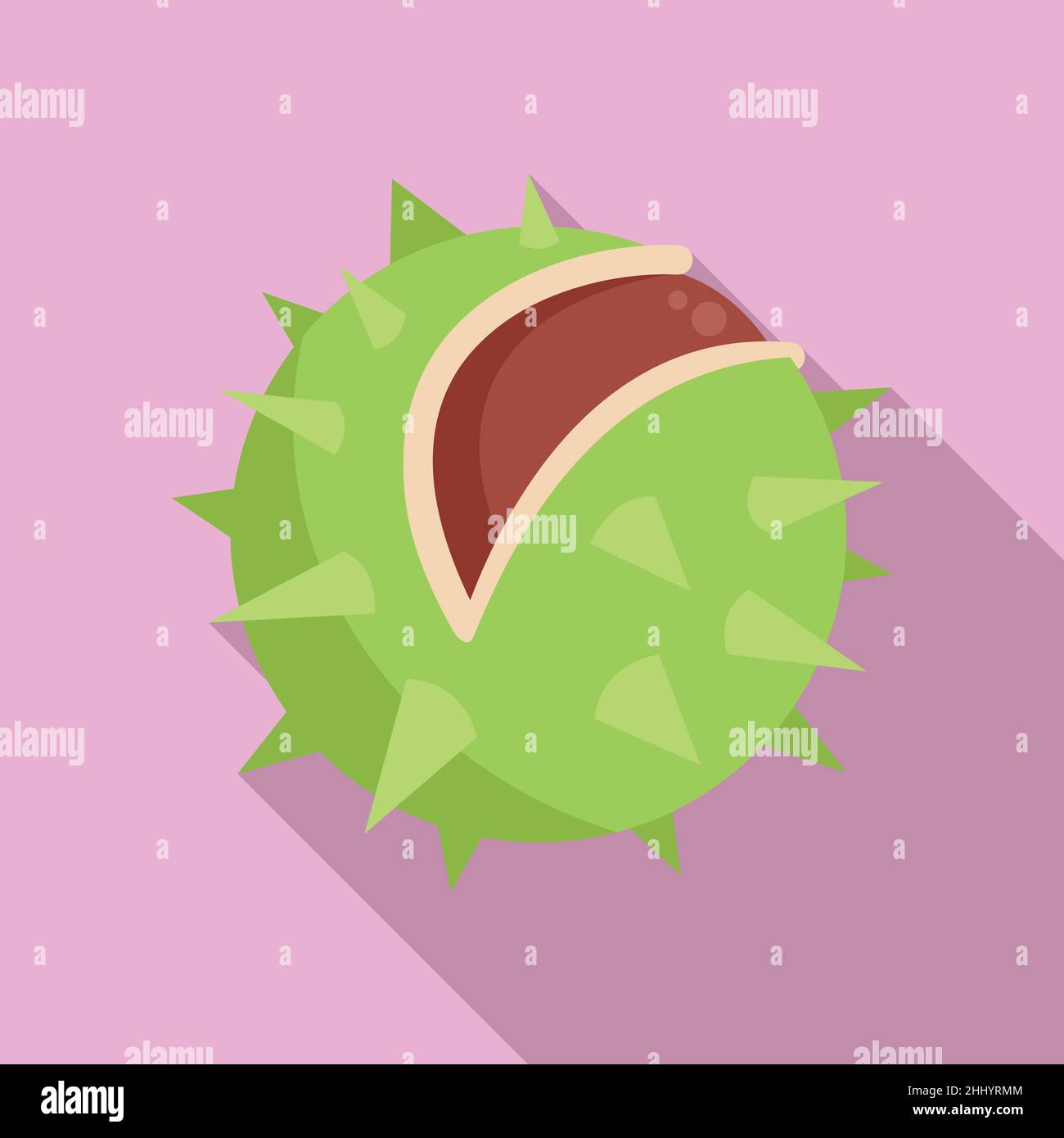 Sweet chestnut icon flat vector. Food tree Stock Vector Image & Art - Alamy