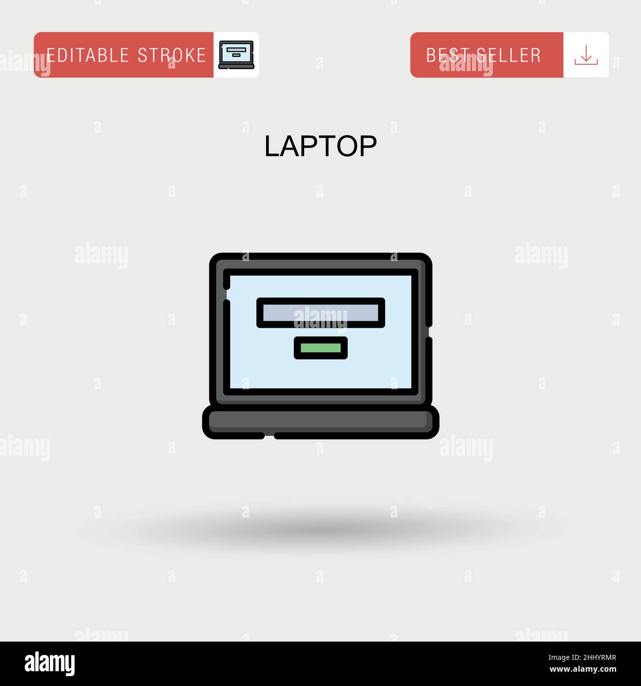 Blank laptop screen work Stock Vector Images - Alamy
