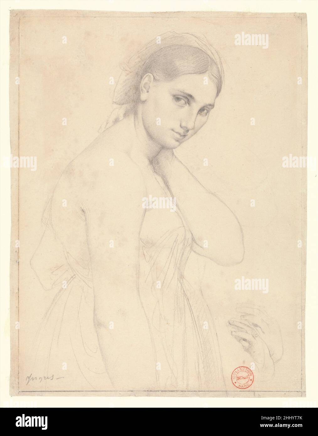 Study for "Raphael and the Fornarina"(?) ca. 1814(?) Jean Auguste ...