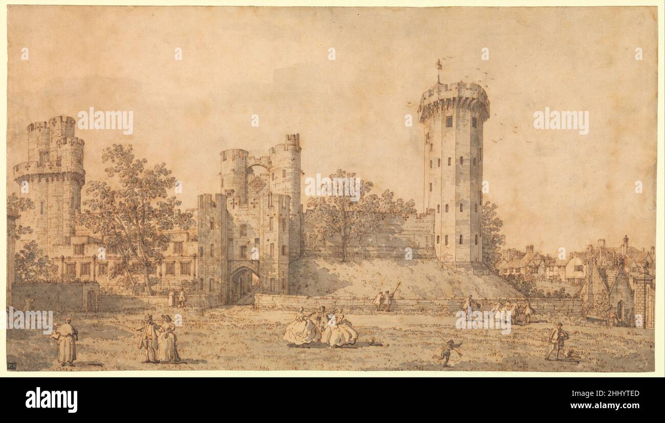 Warwick Castle: The East Front 1752 Canaletto (Giovanni Antonio Canal ...