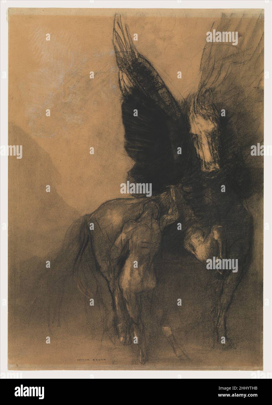 Pegasus and Bellerophon ca. 1888 Odilon Redon French Odilon Redon made ...
