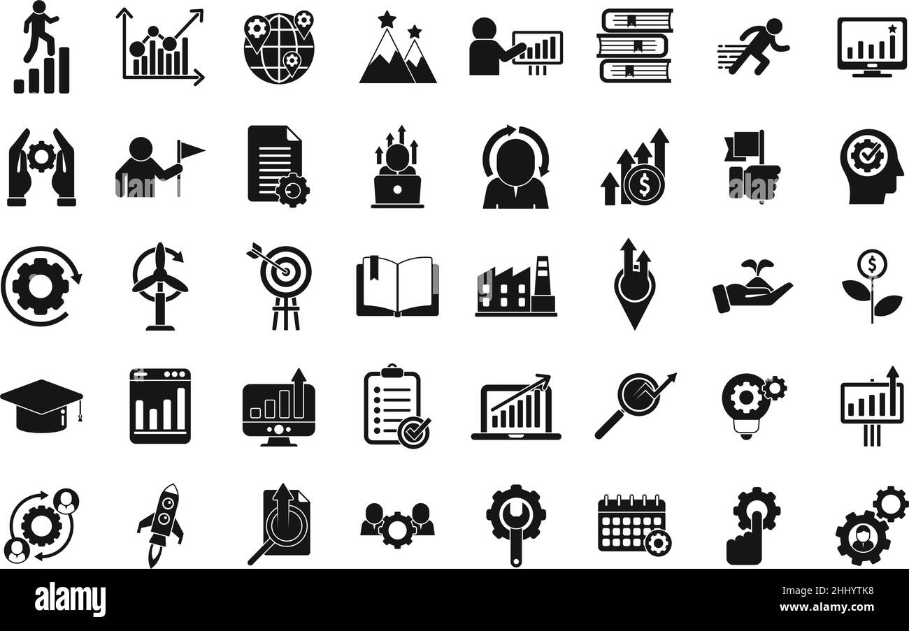 Sustainable development icons set simple vector. Goal security Stock ...