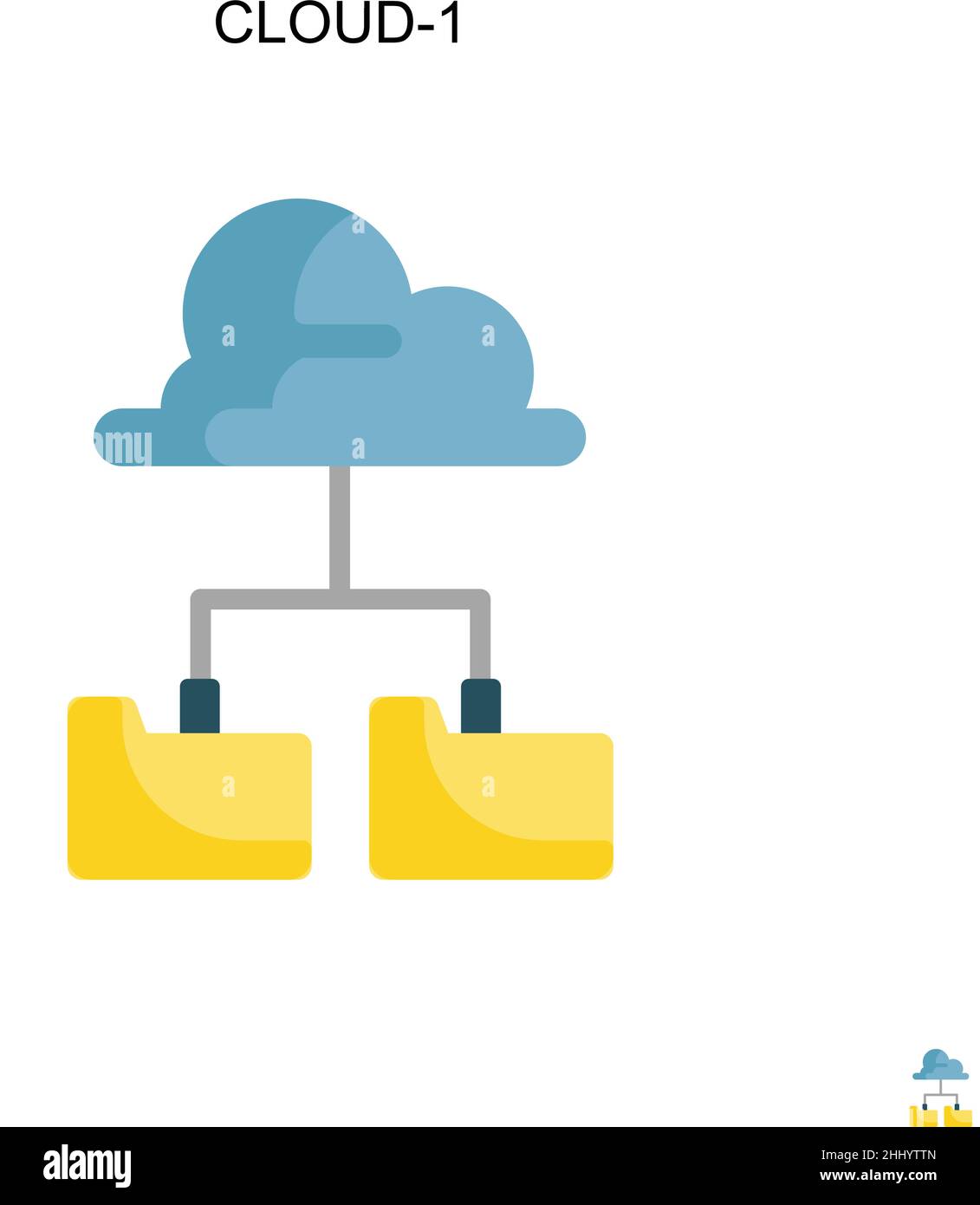Cloud-1 Simple vector icon. Illustration symbol design template for web ...