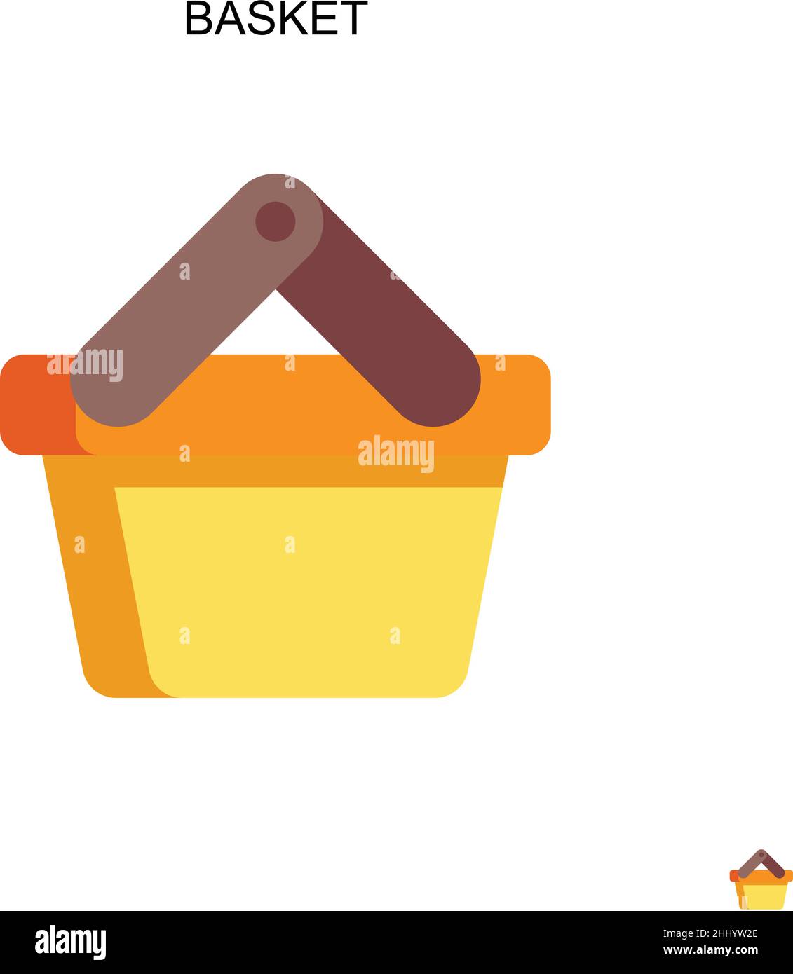 Wooden wicker basket Stock Vector Images - Alamy