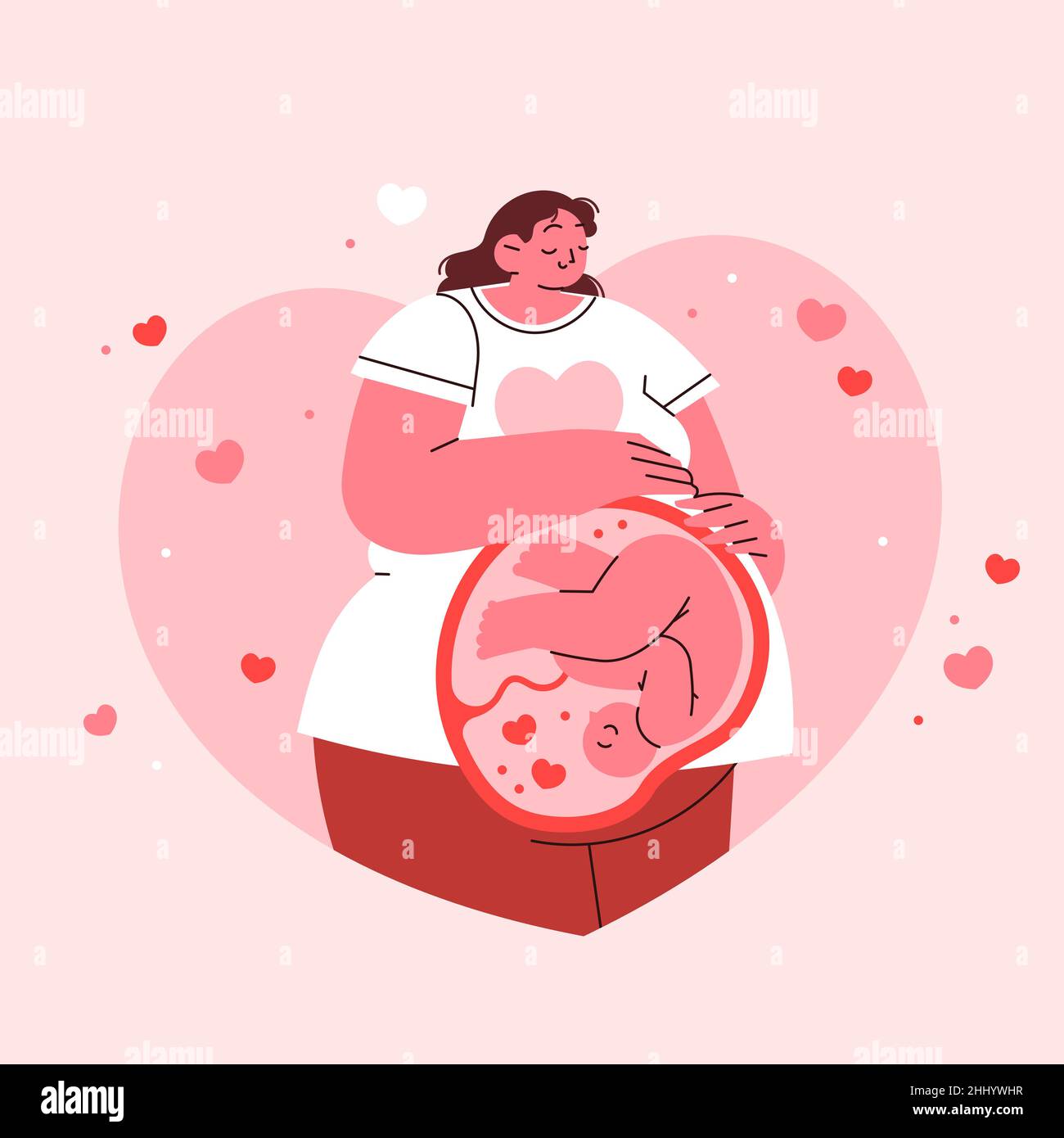 Hand drawn fetus illustration Vector illustration Stock Vector Image ...