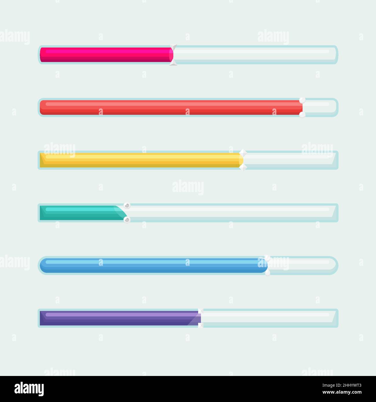 Flat design sliders set Vector illustration Stock Vector Image & Art ...