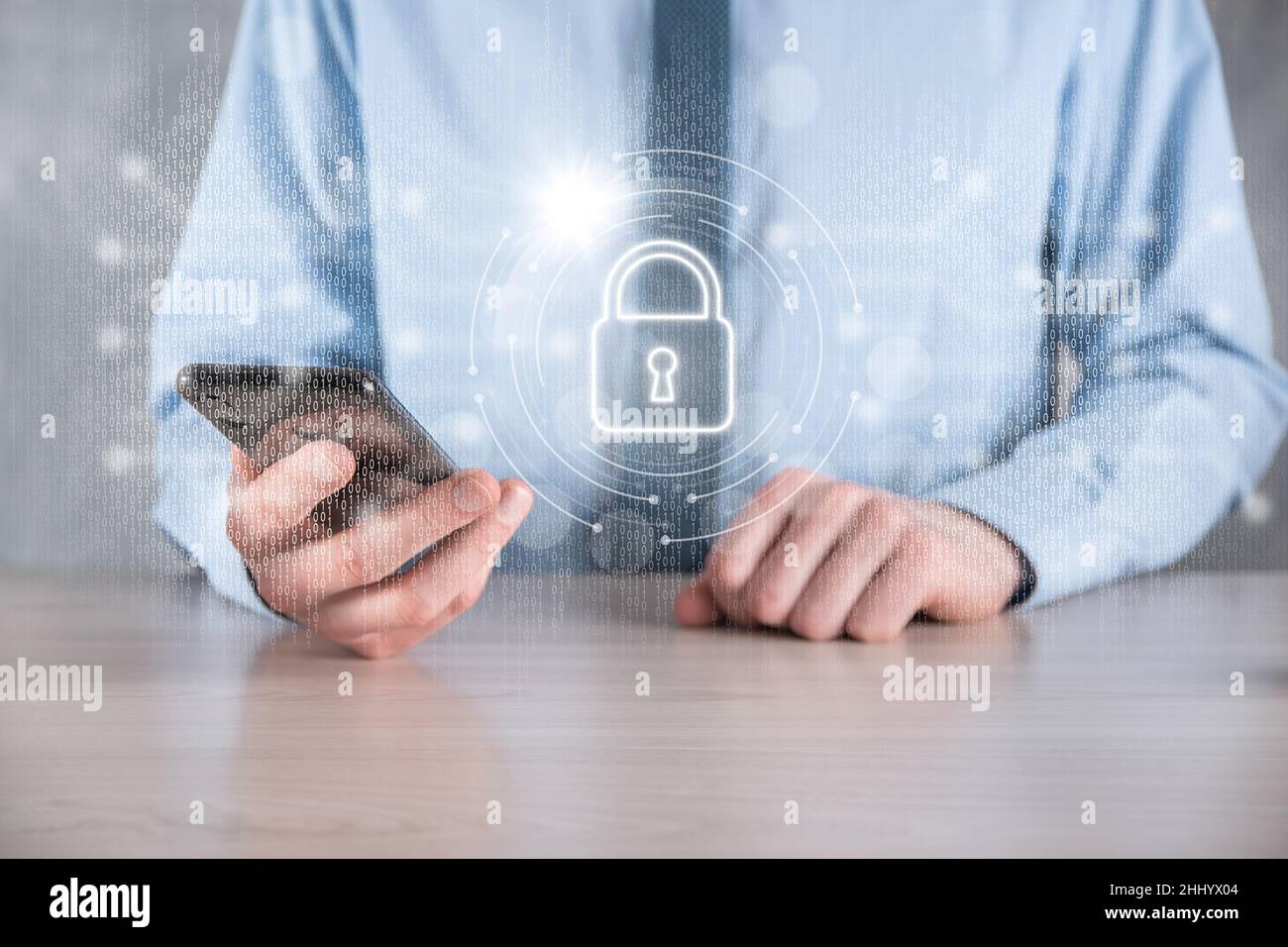 Cyber security network. Padlock icon and internet technology networking ...