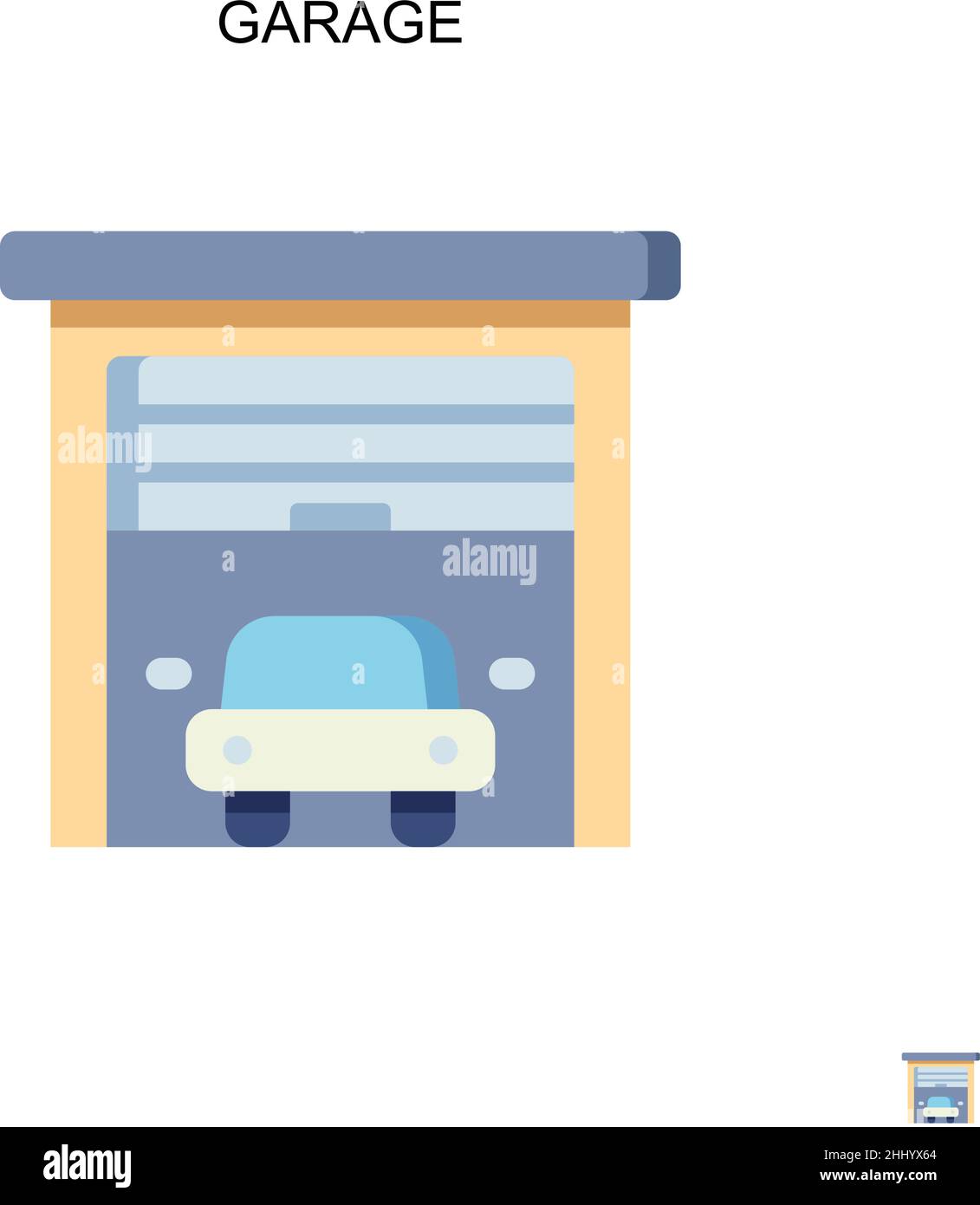 Garage Simple vector icon. Illustration symbol design template for web ...