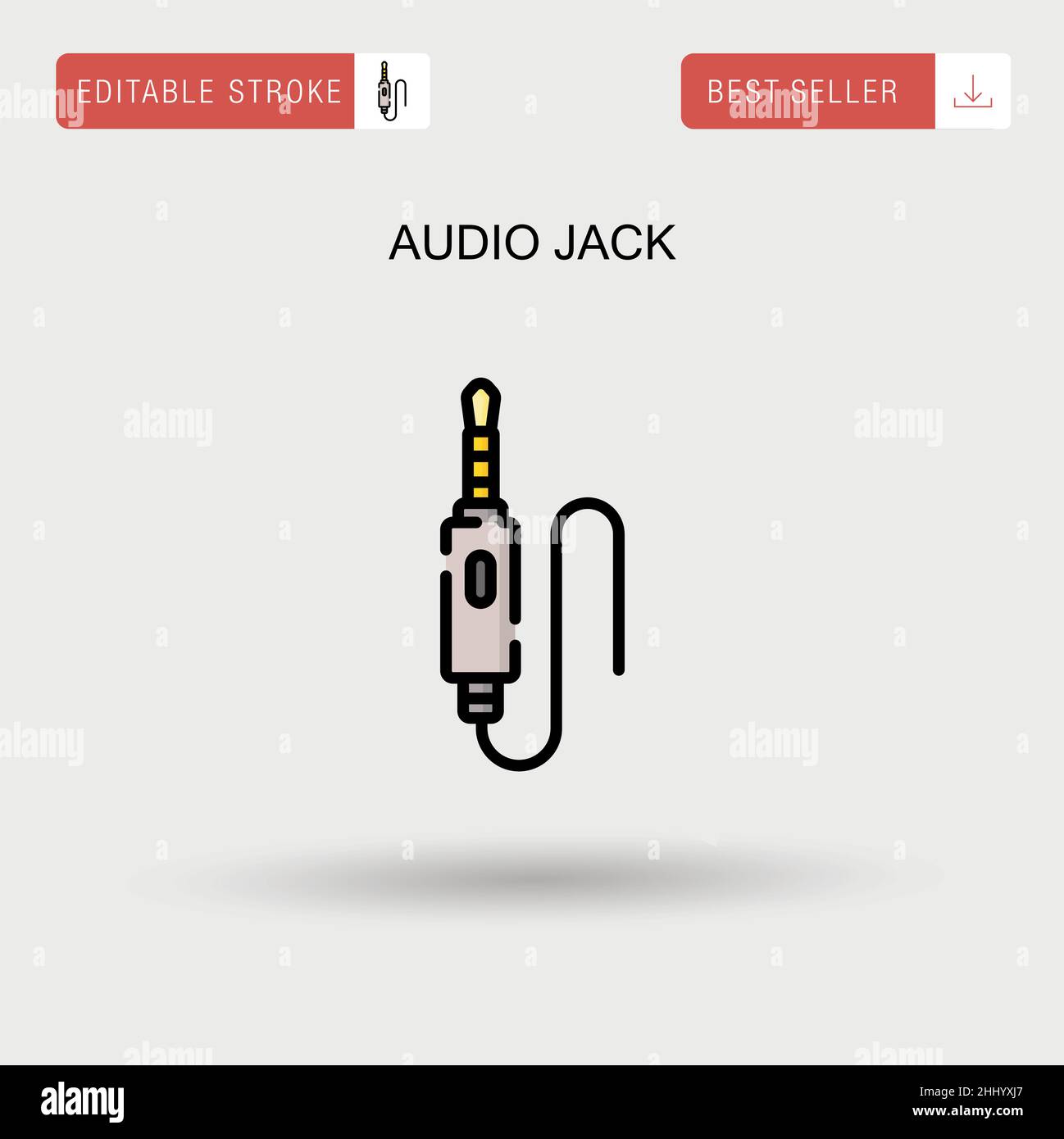 Audio jack Simple vector icon Stock Vector Image & Art - Alamy