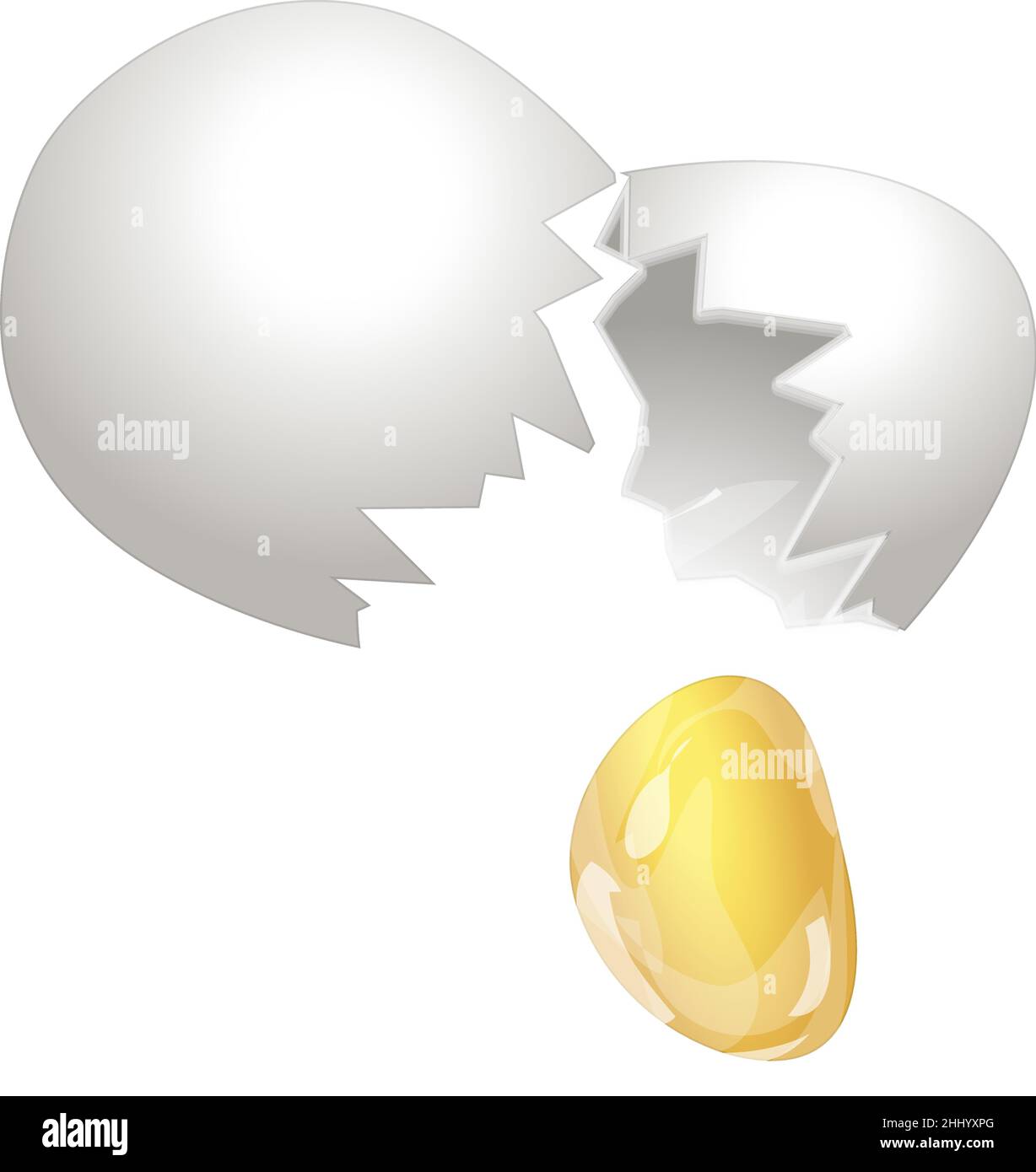 Crack eggshell icon cartoon vector. Egg broken Stock Vector Image & Art ...