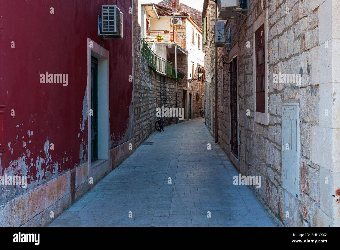 Historic street of Stari Grad on Hvar island in Croatia Stock Photo - Alamy