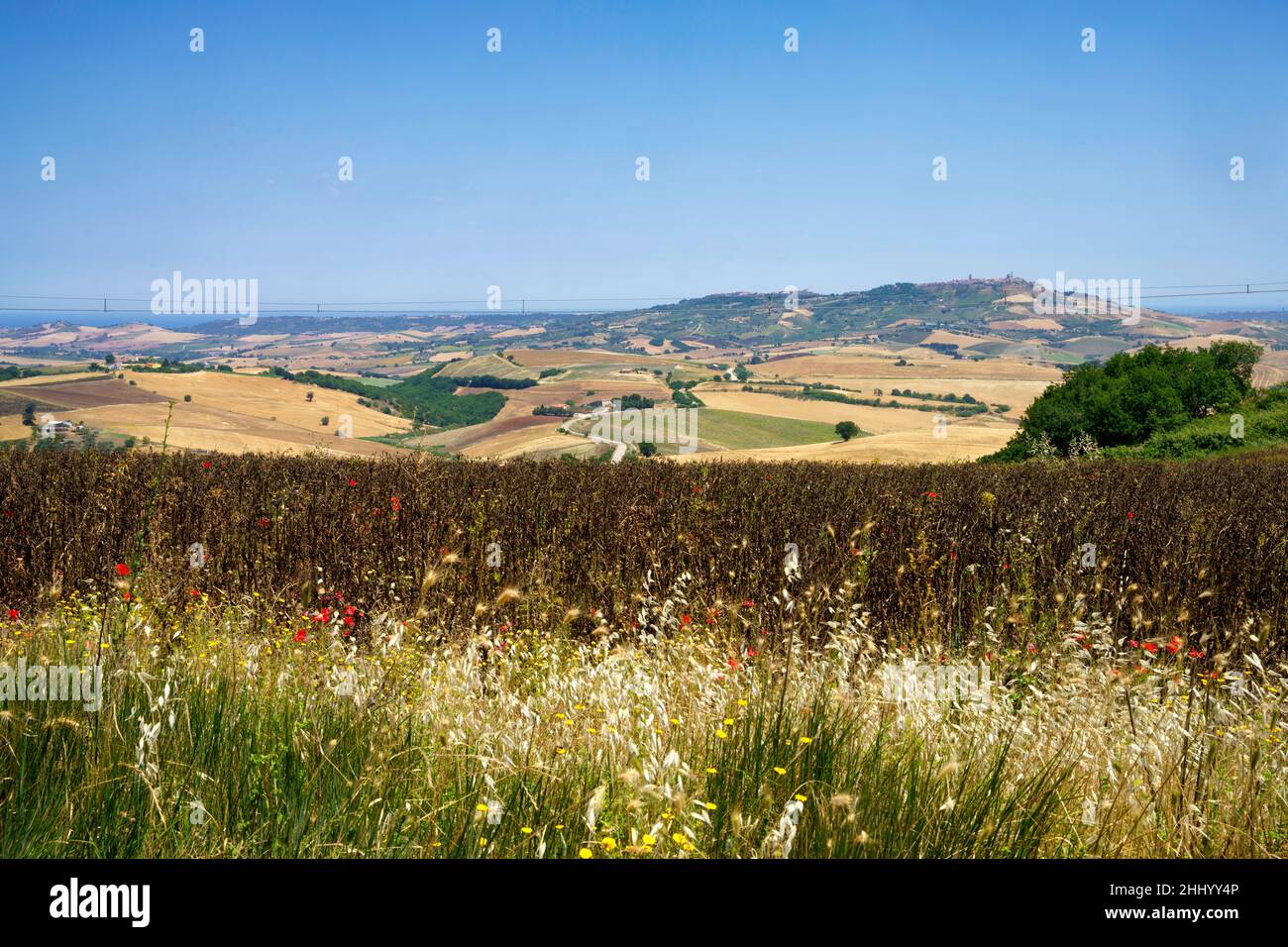 Landscape in Campobasso province, Molise, Italy, along the road to ...